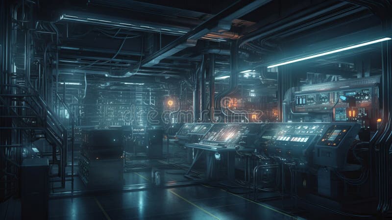 Futuristic Factory Enhances Efficiency with AI Analytics & HUID ...