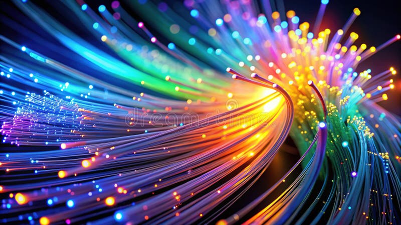 Fiber Optics Revolutionizing Data Transmission Stock Illustrations – 16 ...