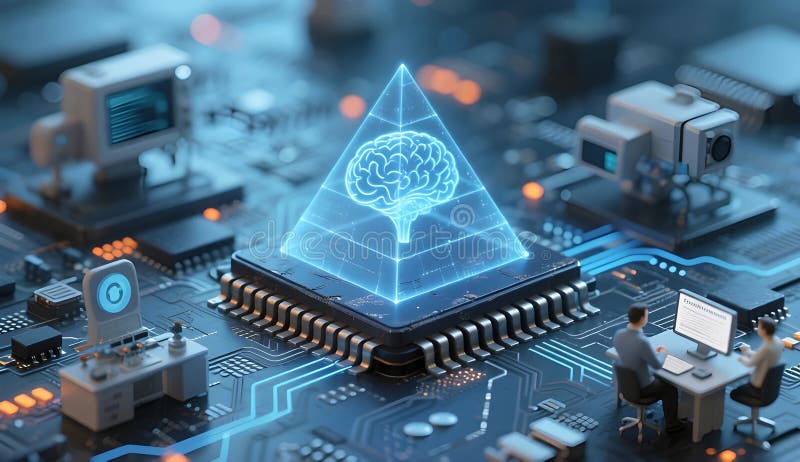 Revolutionizing Tech: Futuristic Tech Brain Circuitry Stock Footage ...