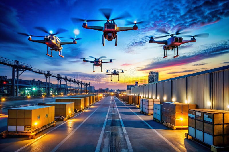 Revolutionizing Urban Logistics Industrial Drones Navigate Busy Parks ...