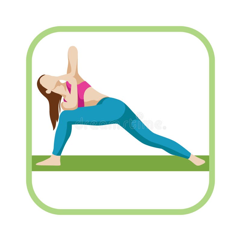 Revolved Side Angle Pose. Vector Illustration Decorative Design Stock ...