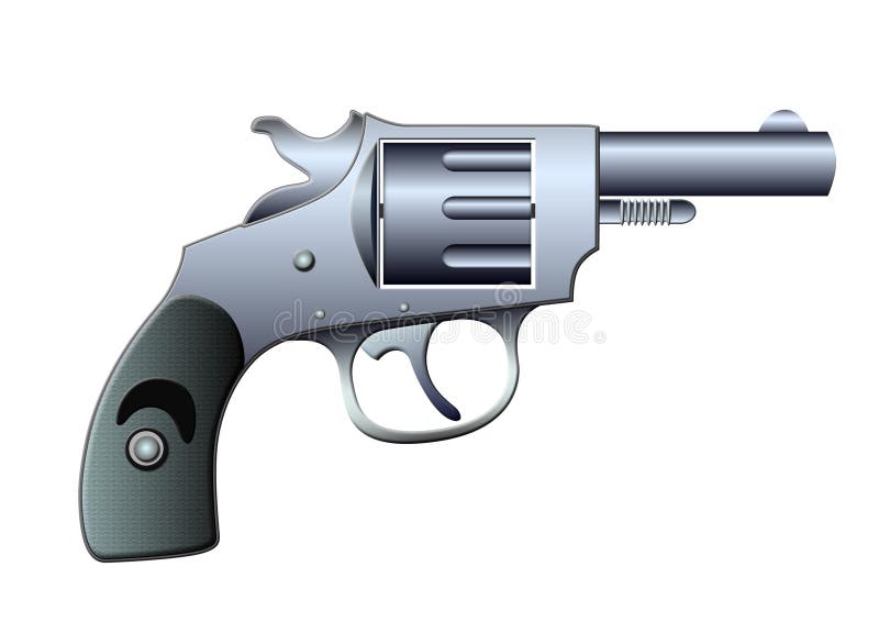 Revolver - colt - vector stock vector. Illustration of browning - 12836620