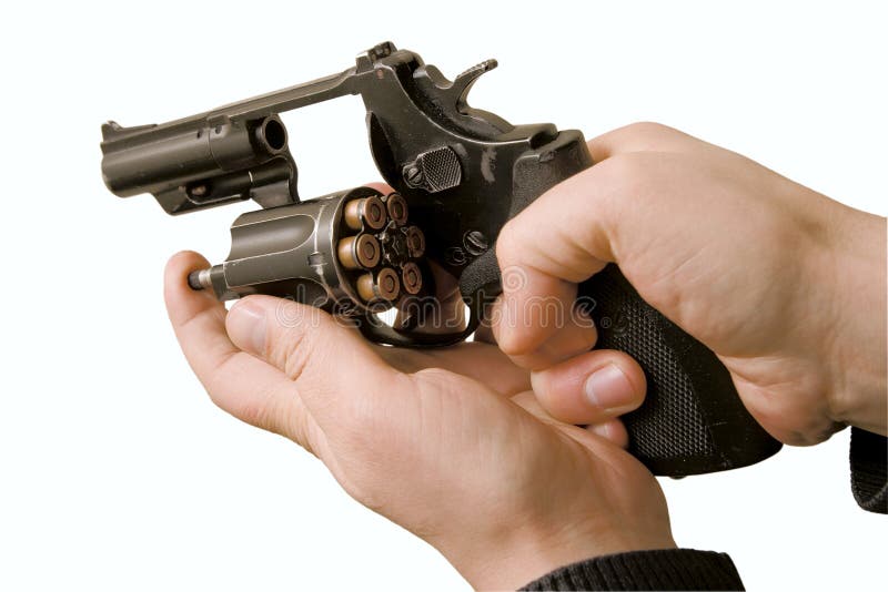 Loading a Revolver stock image. Image of round, revolver - 25095821