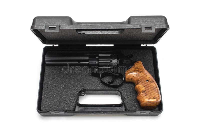 Plastic Revolver Toys on Black Background Stock Photo - Image of ...