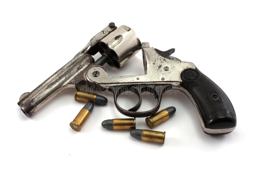 Revolver and bullets stock photo. Image of rounds, rifle - 8065650