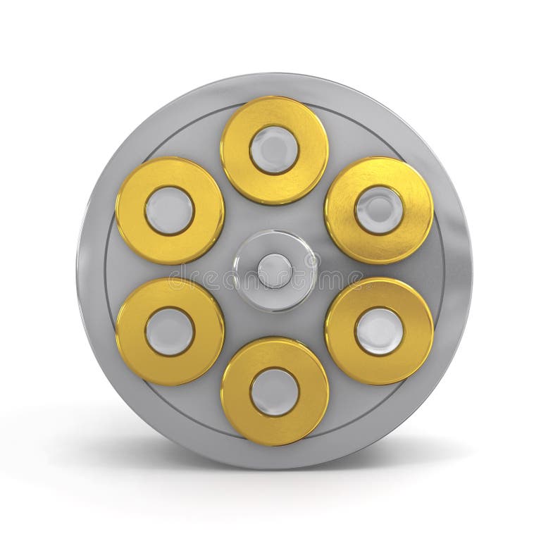 Revolver cylinder stock illustration. Illustration of closeup - 13117136