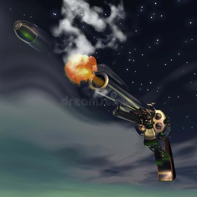Revolver stock illustration. Illustration of colt, smoke - 51551496