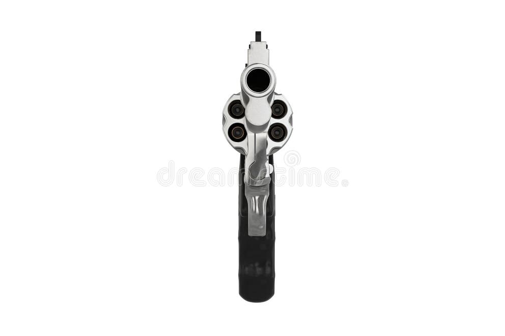 Revolver, front view stock image. Image of background - 82126143