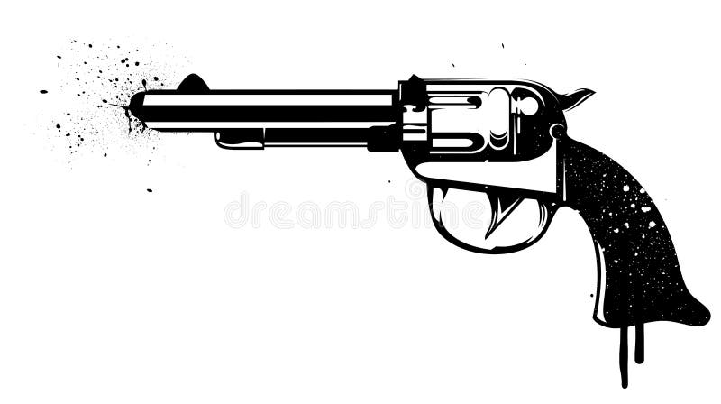 Revolver Graffiti stock illustration. Illustration of design - 32503044