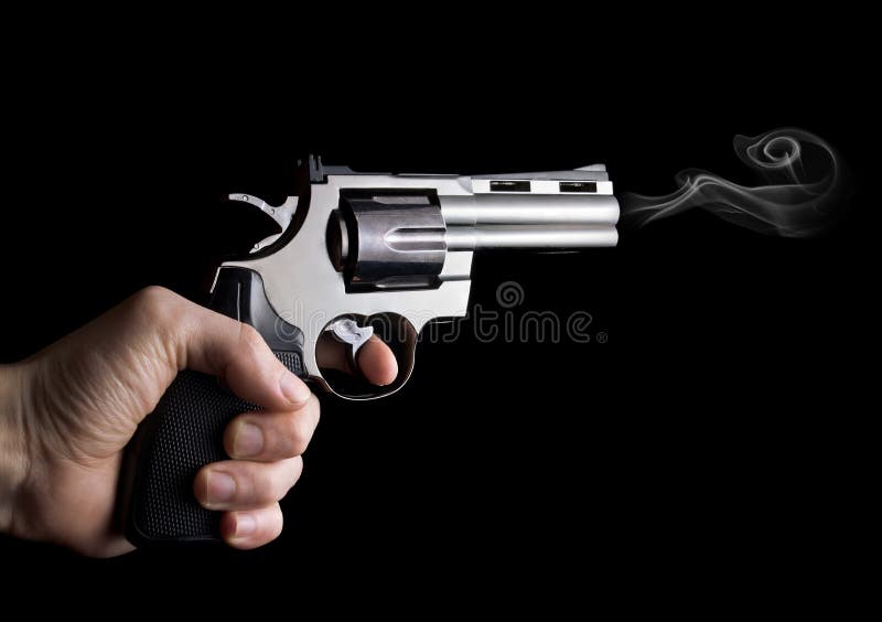 Man with a revolver stock photo. Image of strong, long - 32775896