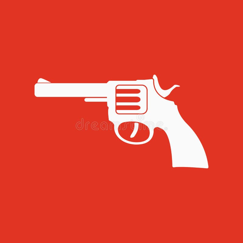 The Revolver Icon. Gun and Weapon Symbol Stock Vector - Illustration of ...
