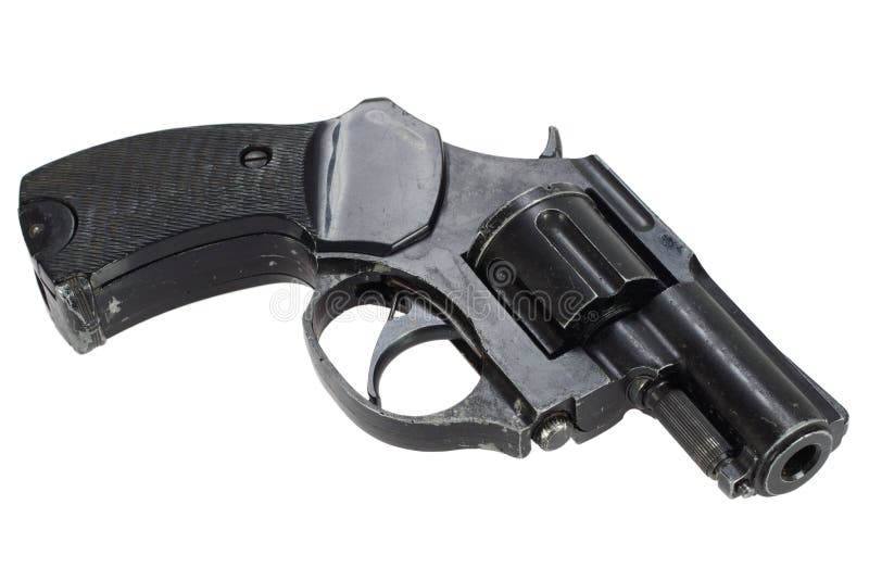 Revolver gun isolated stock photo. Image of firearm - 135756578