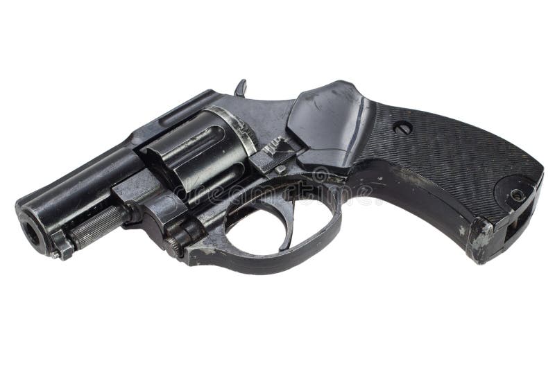 Revolver gun isolated stock photo. Image of firearm - 135756578