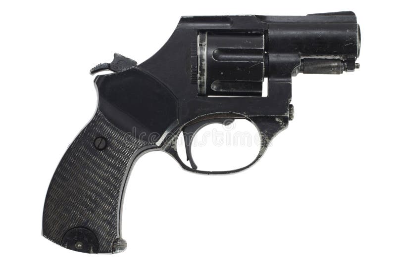 Revolver gun isolated stock photo. Image of firearm - 135756578