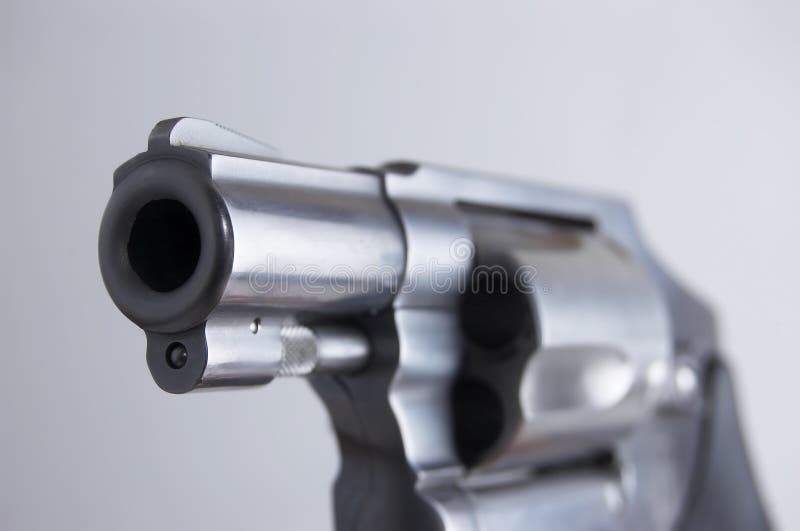 Revolver muzzle stock photo. Image of stainless, metal - 4536634