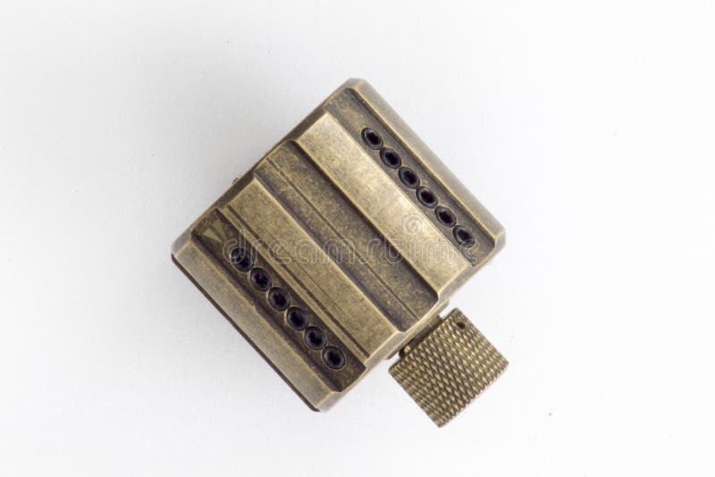 Revolver Lock 4 in 1 Side View Stock Image - Image of iron, protective ...