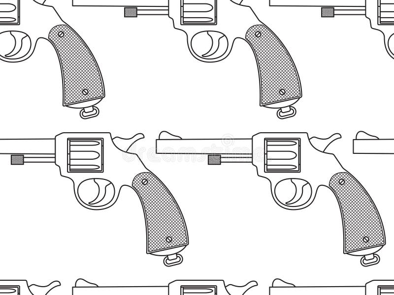 Revolver seamless pattern stock vector. Illustration of defend - 84371004