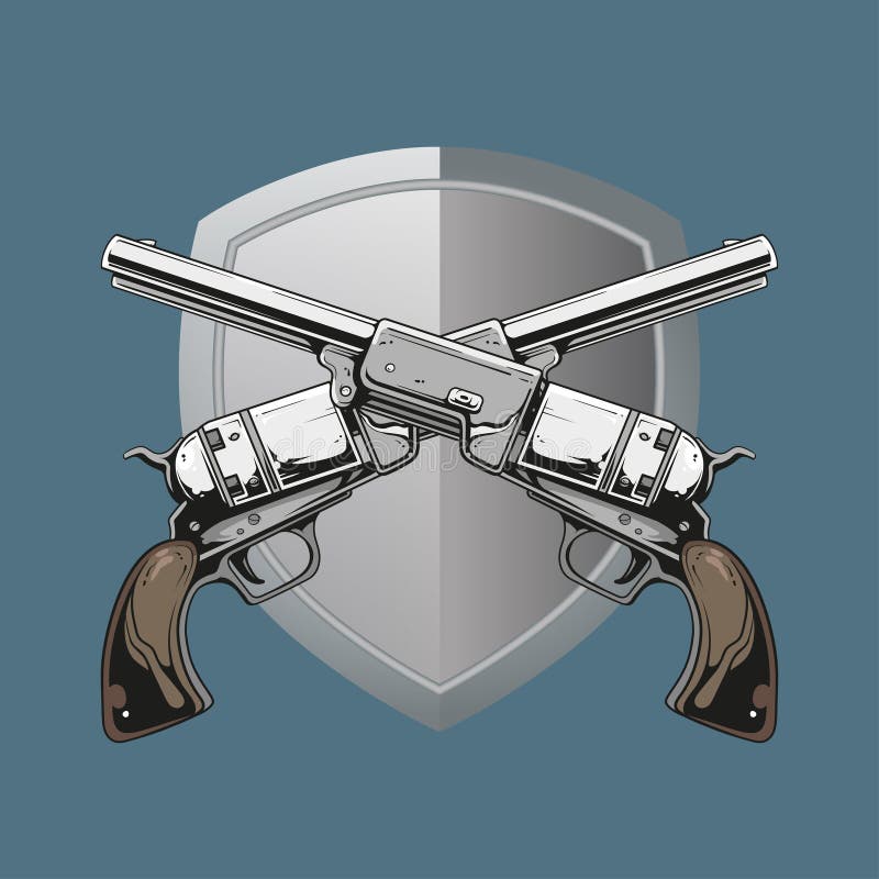 Revolver Gun Logo