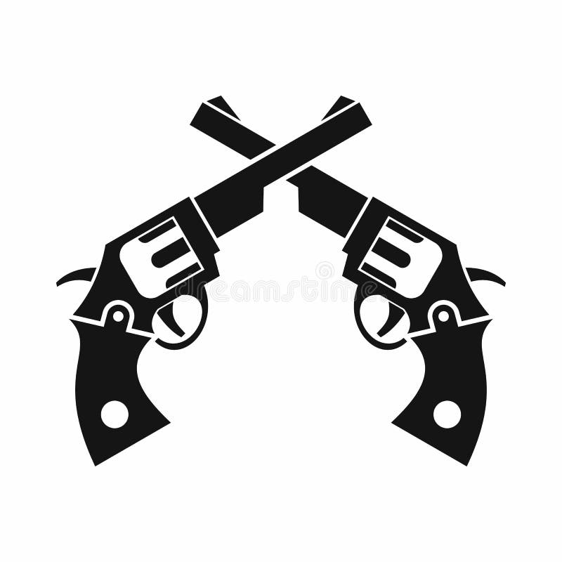 Revolvers Icon, Simple Style Stock Vector - Illustration of icon ...