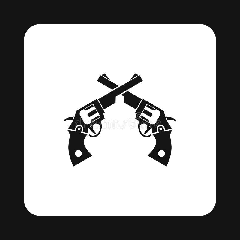 Revolvers Icon, Simple Style Stock Vector - Illustration of icon ...