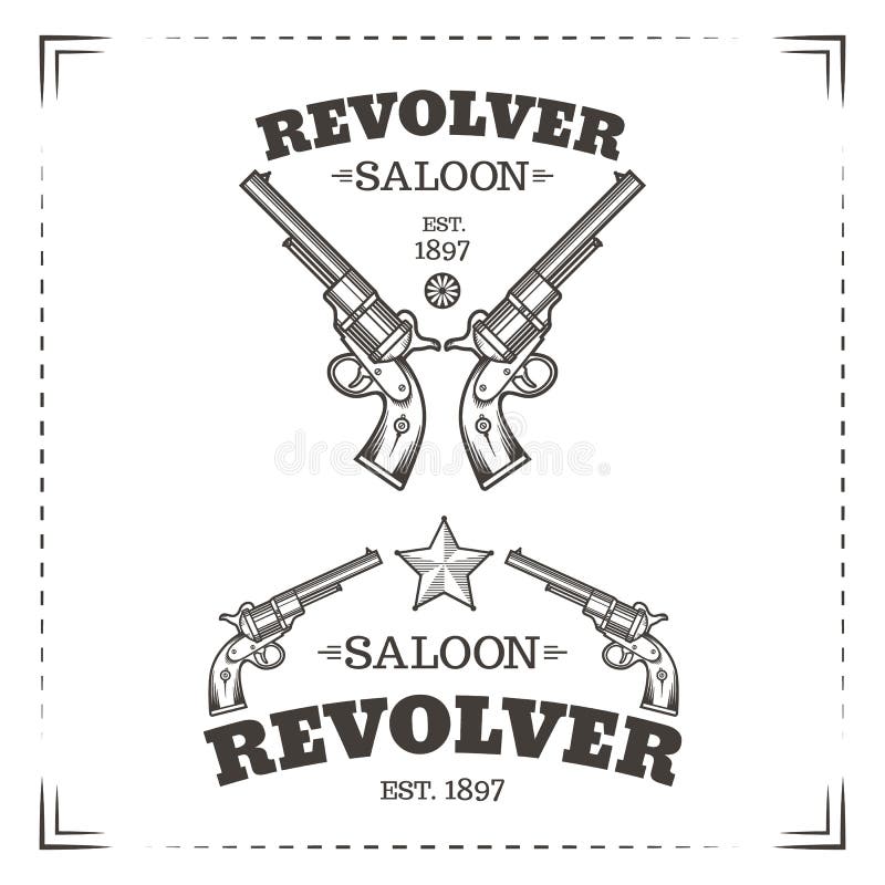Revolvers stock vector. Illustration of tattoo, antique - 58172218