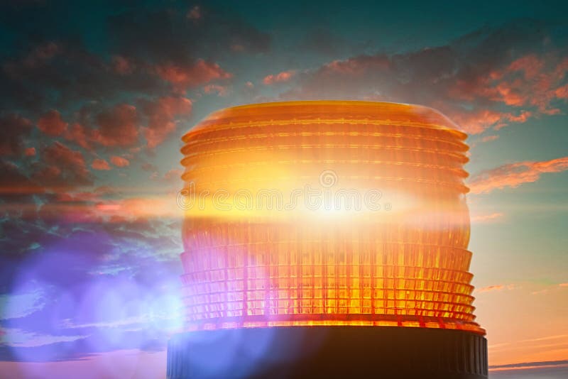 Revolving light stock photo. Image of flasher, night - 193737368