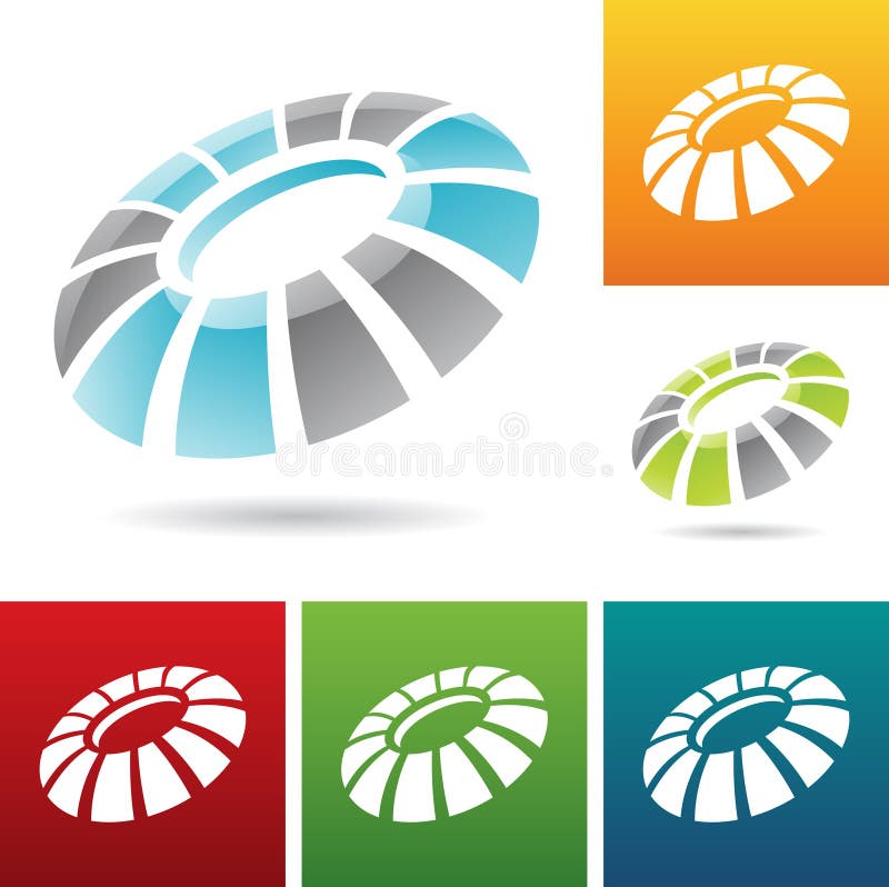 Revolving Round Abstract Icons Stock Vector - Illustration of company ...