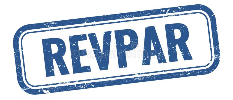 REVPAR Text on Blue Grungy Vintage Stamp Stock Illustration ...