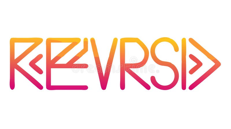 REVRSD Dynamic Text Logo with Geometric Style, Vector Design Generative ...