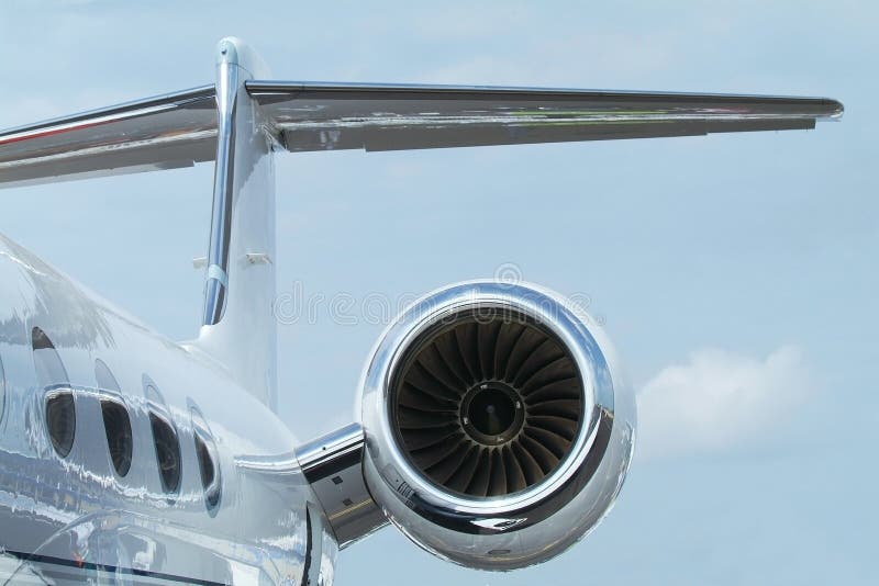 Rewar Detail of Business Jet Stock Photo - Image of white, exclusive ...