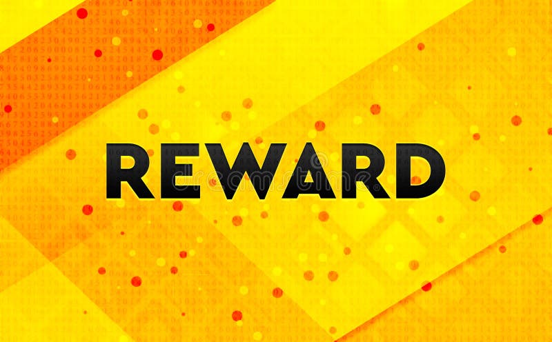 Reward Abstract Digital Banner Yellow Background Stock Illustration ...