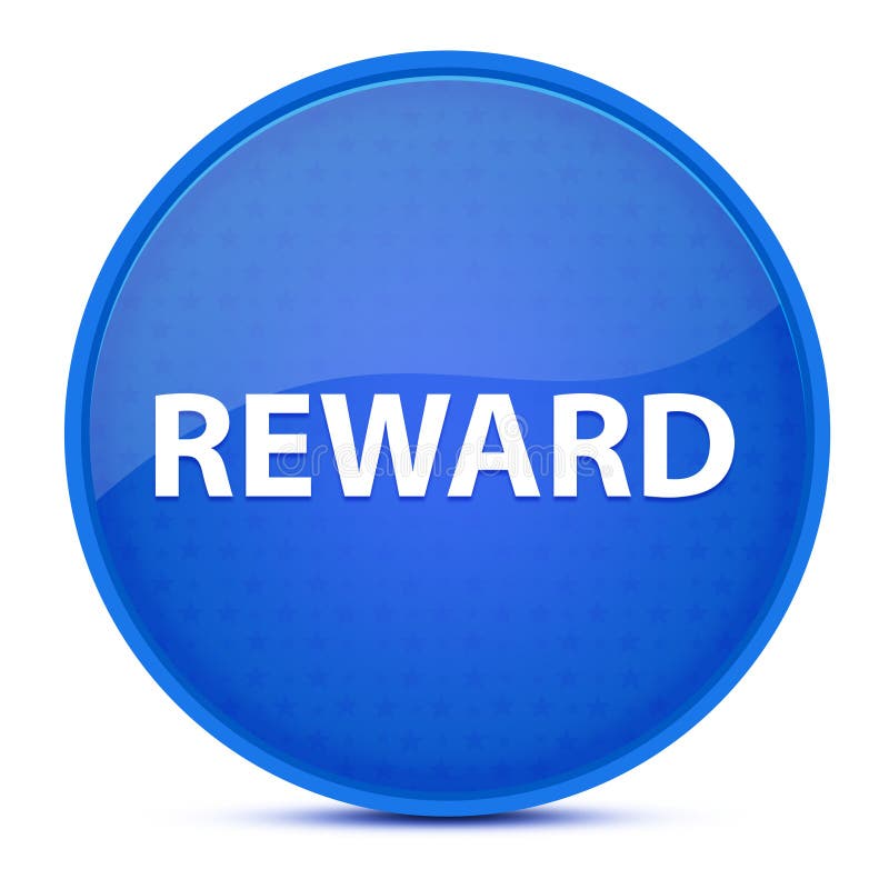 Reward Aesthetic Glossy Blue Round Button Abstract Stock Illustration ...