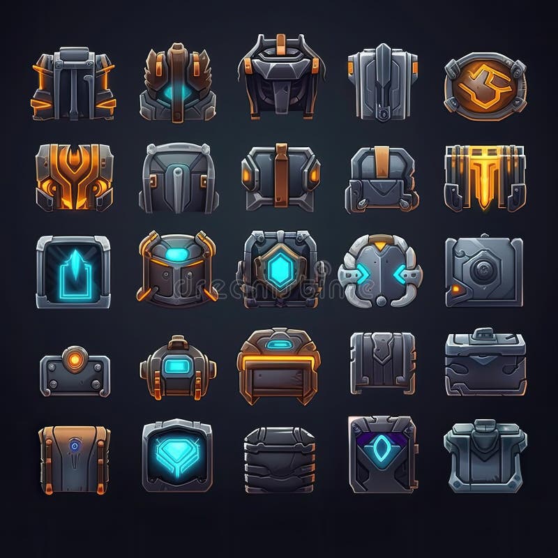 Frame Chest Futuristic Game Ai Generated Stock Photo - Image of scifi ...