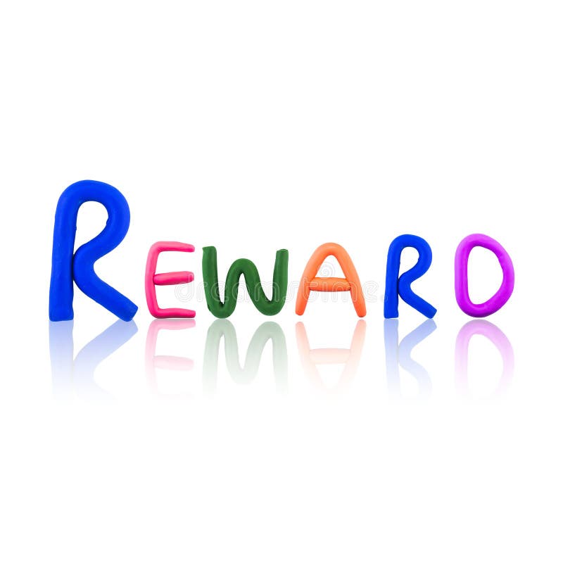 Reward, Clay on White Background Stock Illustration - Illustration of ...