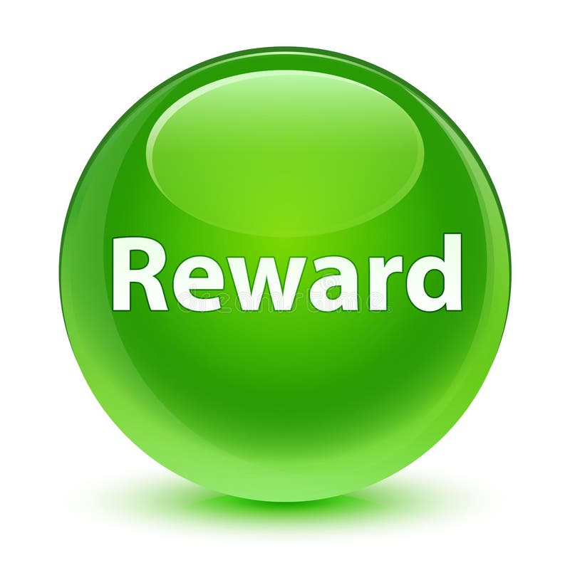 Reward Glassy Green Round Button Stock Illustration - Illustration of ...