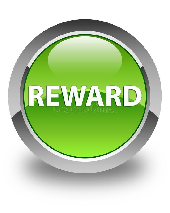 Reward Glossy Green Round Button Stock Illustration - Illustration of ...