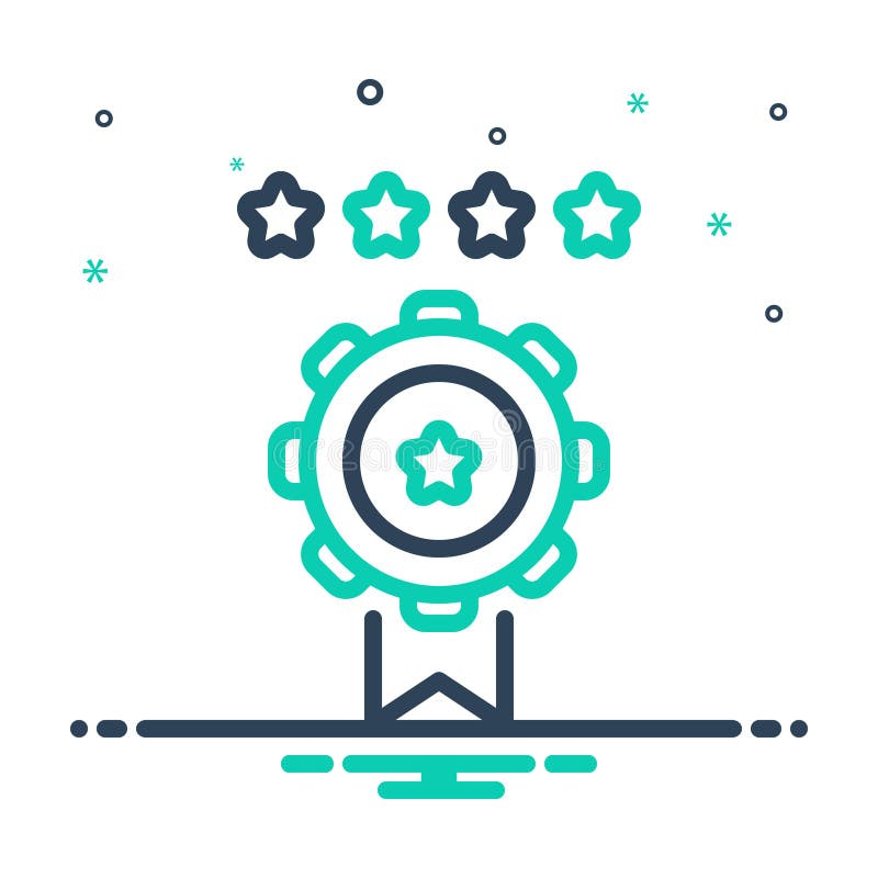 Mix Icon for Reward, Medal and Success Stock Illustration ...