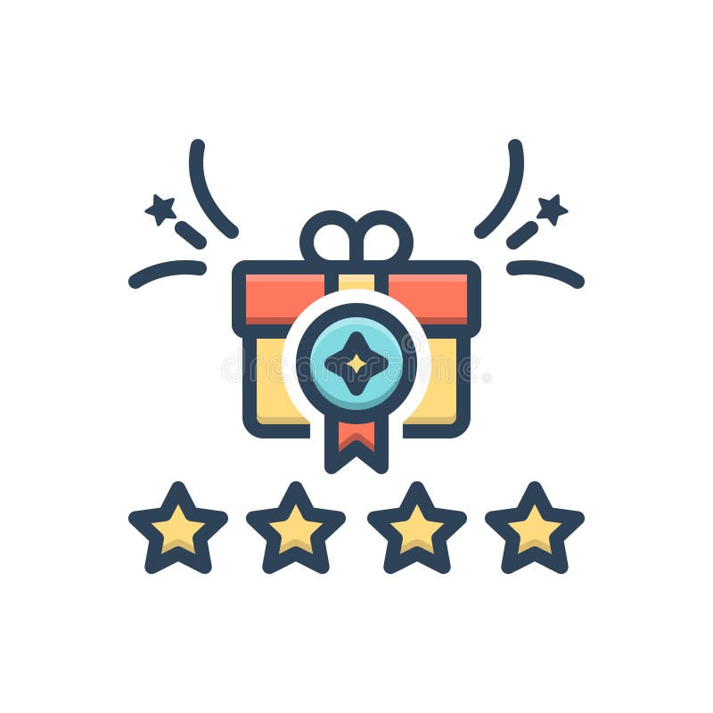 Color Illustration Icon for Reward, Prize and Keepsake Stock ...