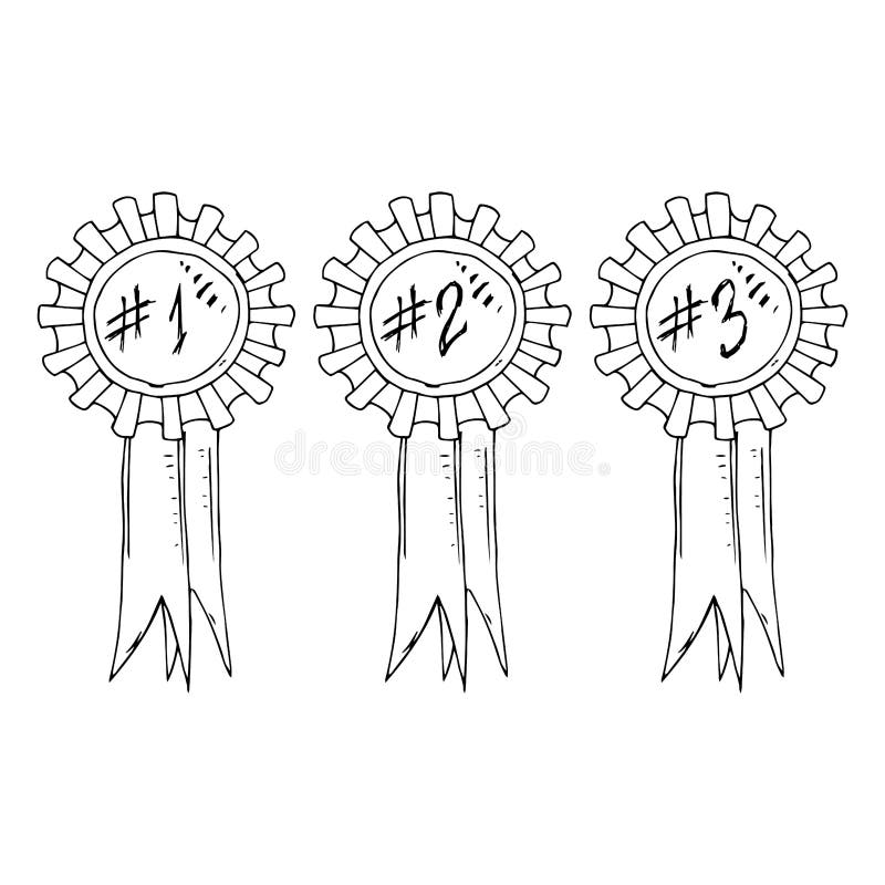 Reward Icon. Vector Illustration of Incentive Prize with Ribbons for ...