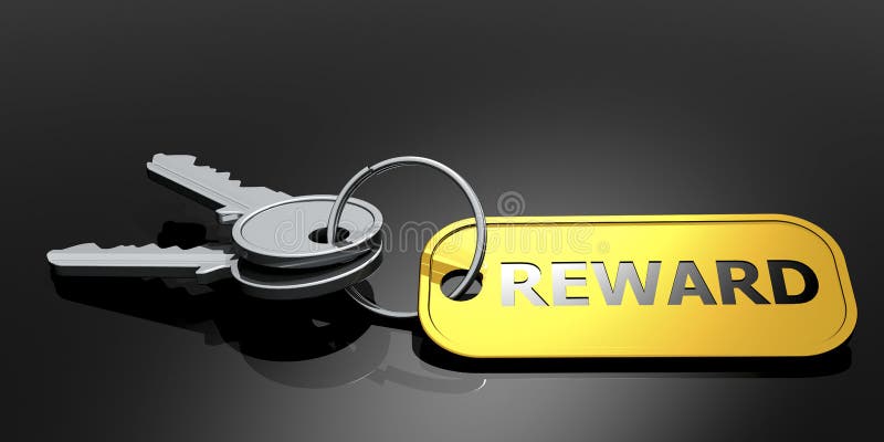 Reward Label with Keys Isolated Stock Illustration - Illustration of ...