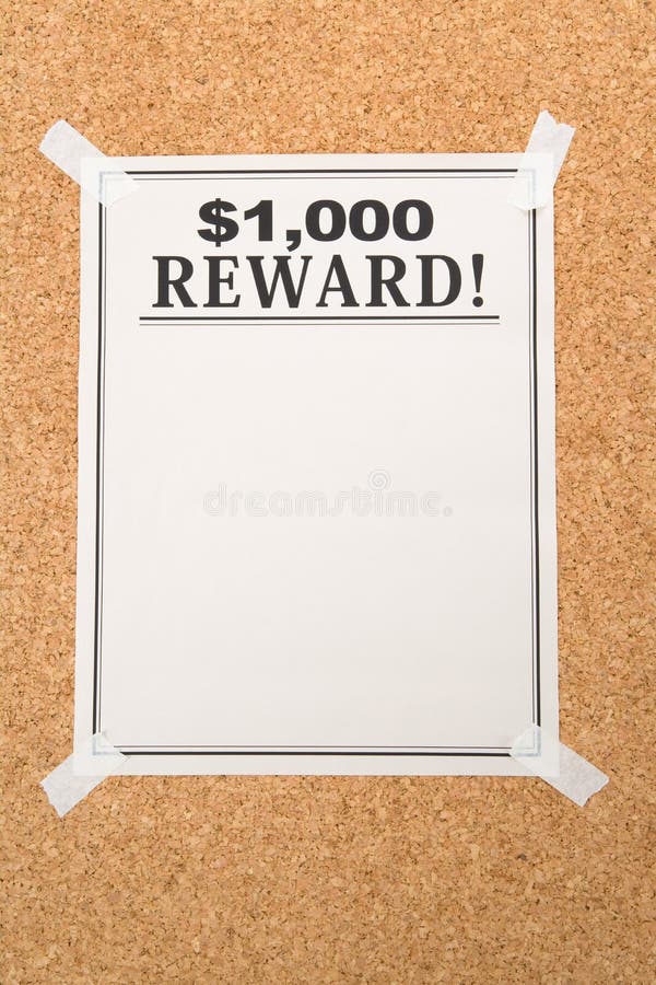 Reward poster stock photo. Image of seeking, searching - 7004976
