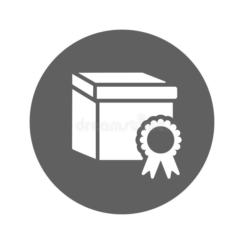 Reward, Prize Box Icon. Gray Vector Graphics Stock Illustration ...