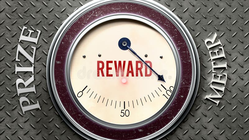 Reward and Prize that is Hitting a Full Scale, Showing a Very High ...