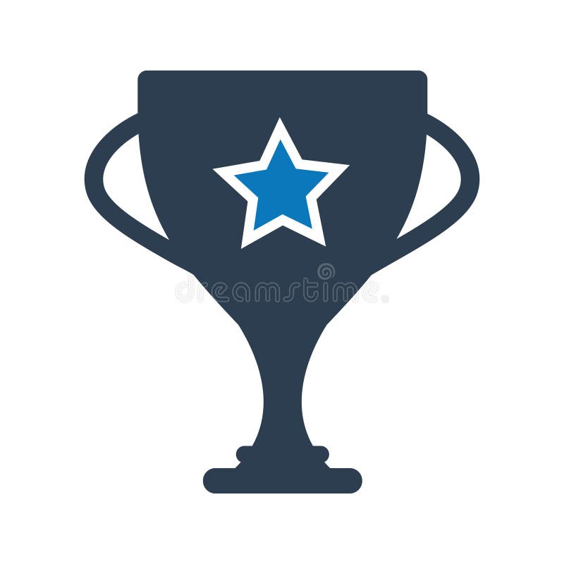 Trophy First and Second Place Prize Clipart Set - Outline, Silhouette ...