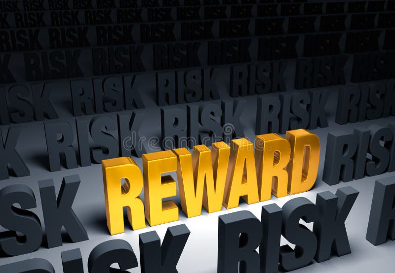 Risk Versus Reward Gamble stock illustration. Illustration of risk ...