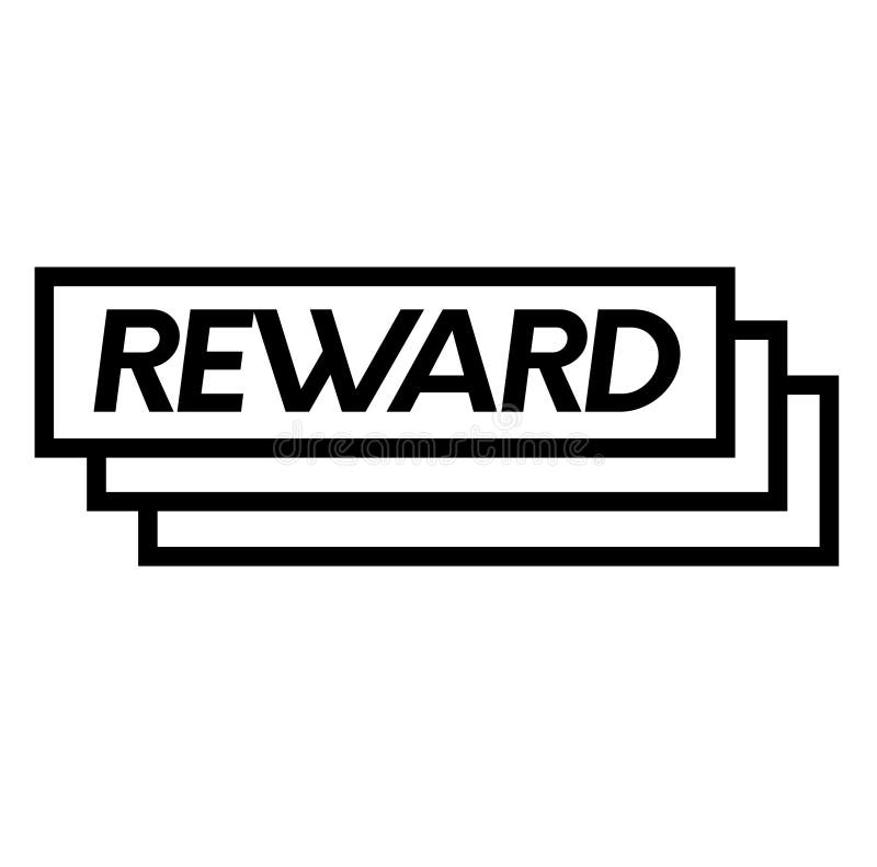 Reward stamp on white stock vector. Illustration of icon - 124217240