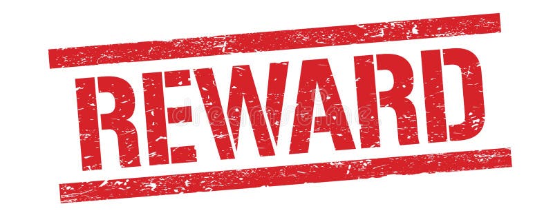 REWARD Text on Red Vintage Lines Stamp Stock Illustration ...