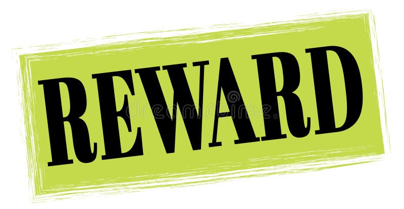REWARD Text Written on Green-black Stamp Sign Stock Illustration ...
