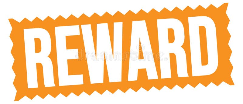 REWARD Text Written on Orange Stamp Sign Stock Illustration ...