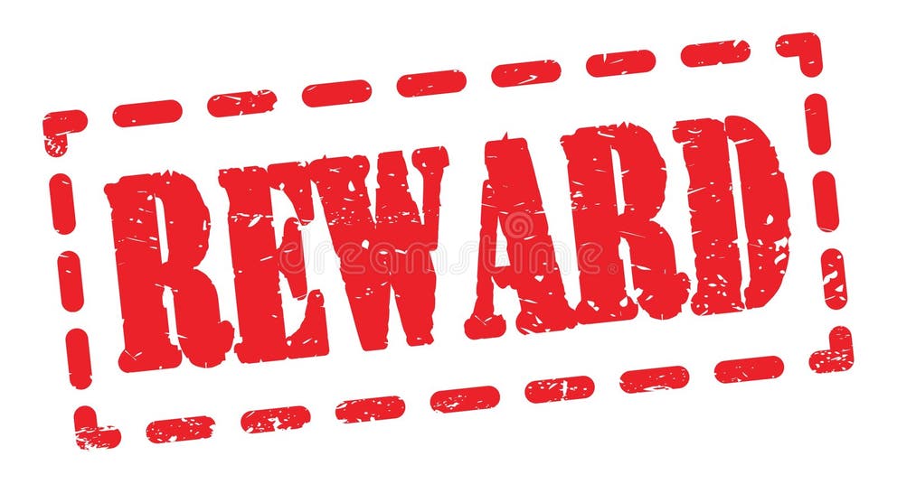 REWARD Text Written on Red Stamp Sign Stock Illustration - Illustration ...